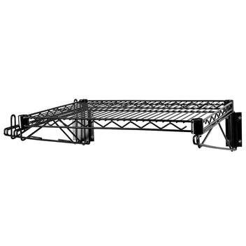 Black Wall Mounted Wire Shelf – Shelving Inc.