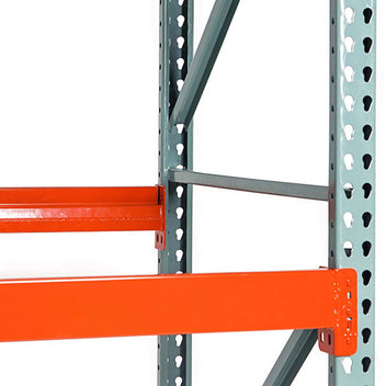 Powder-Coated Teardrop Pallet Racking Components – Shelving Inc.