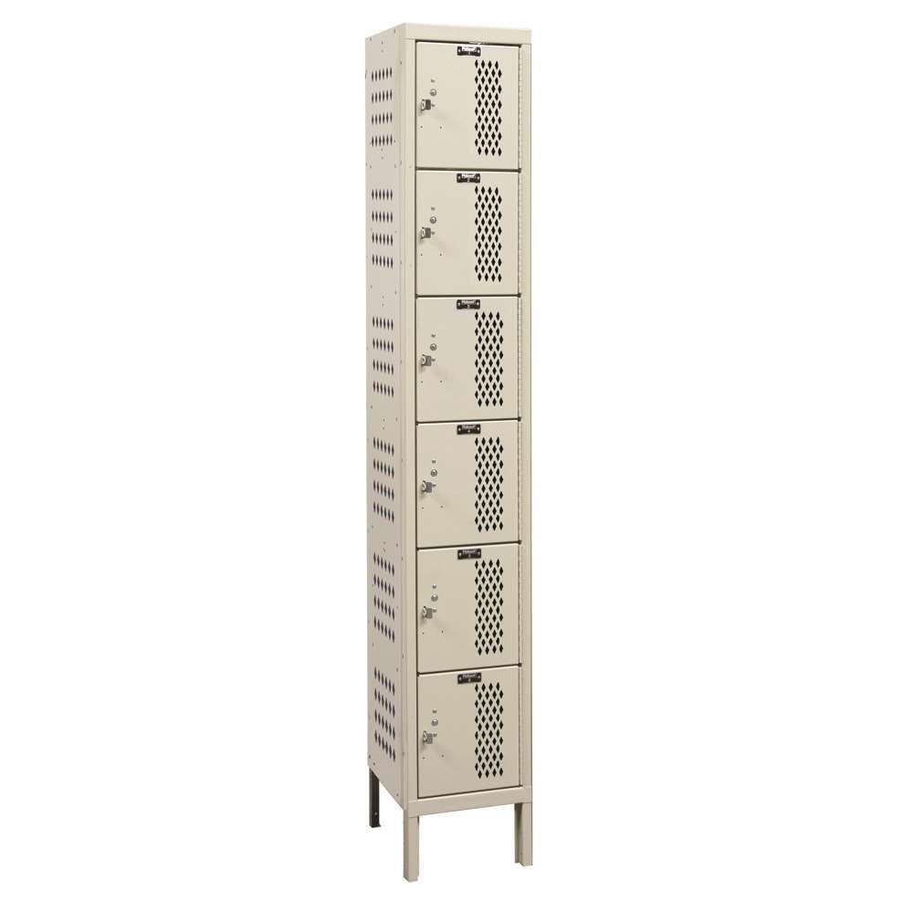 6-Tier Heavy-Duty Ventilated Locker 1-Wide by Hallowell – Shelving Inc.