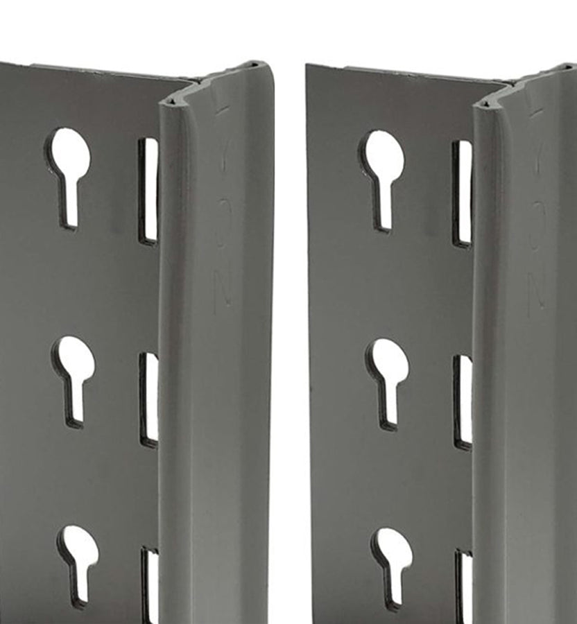 84"h Lyon 8000 Series Steel Shelving T-Post Uprights - 2-Pack ...